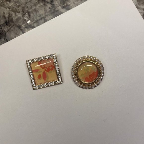 Avon | Jewelry | Lot Of 2 Both Signed Costume Jewelry Brooch Pins Gold ...